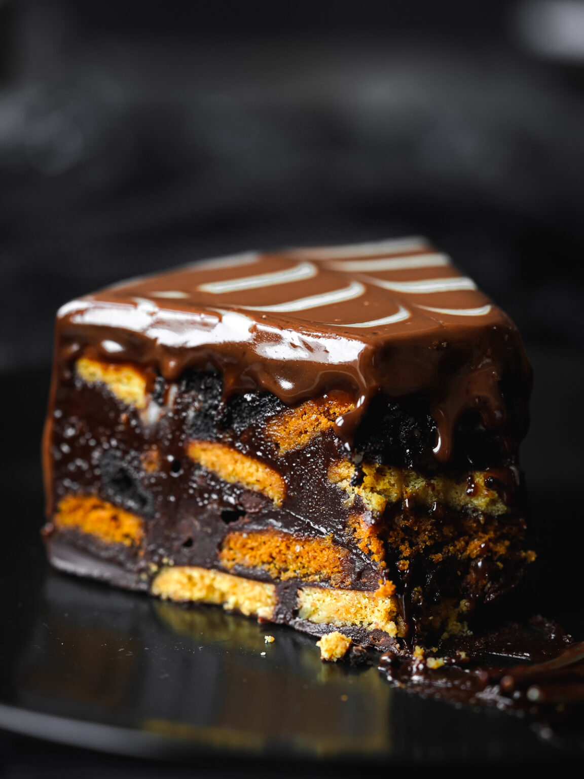 No Bake Chocolate Biscuit Cake (Lazy Cake) - Addicted to Dates