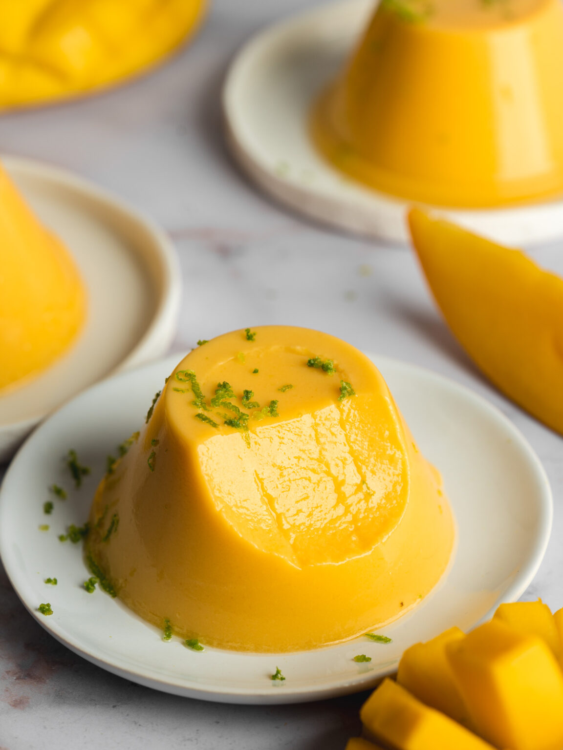 Mango Panna Cotta (no gelatin, dairy-free) - Addicted to Dates