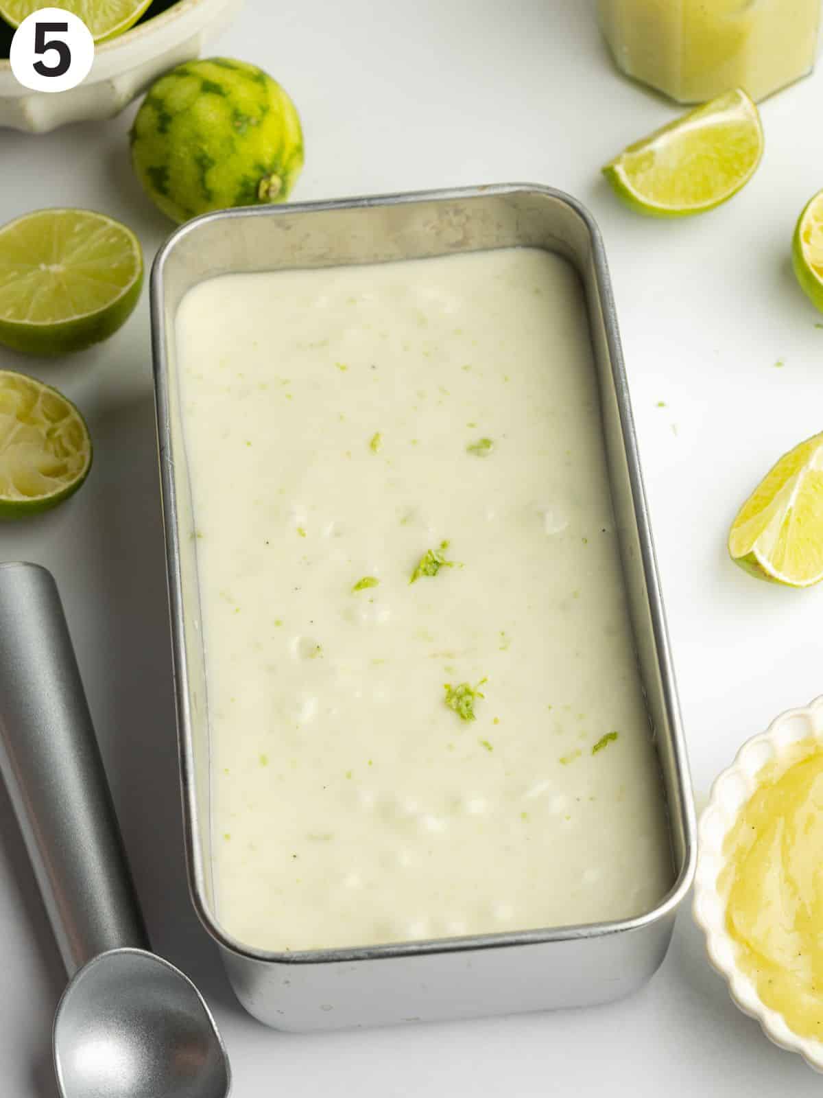 No-Churn Lime Ice Cream (Vegan) - Addicted to Dates